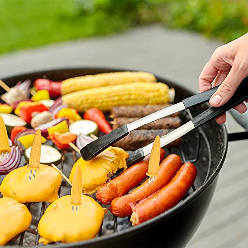 Senzeal 30Pcs Corn Holders Stainless Steel Corn on The Cob Skewers Non Slip Corn on The Cob Holders Skewers Heat Resistant Sweetcorn Holder Fork for Home Cooking Birthday Party BBQ