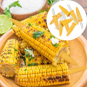 Senzeal 30Pcs Corn Holders Stainless Steel Corn on The Cob Skewers Non Slip Corn on The Cob Holders Skewers Heat Resistant Sweetcorn Holder Fork for Home Cooking Birthday Party BBQ