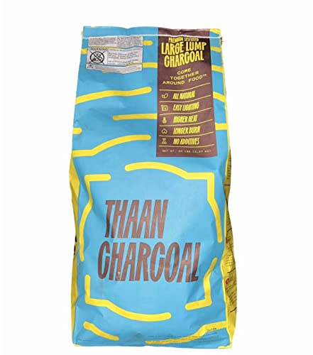 Thaan Thai Style Charcoal (5) and Thaan Charcoal Premium Select Very Large Lump Natural Hardwood Charcoal