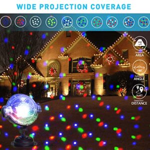 EAMBRITE Multi Activated Party Lights with Remote and Base for Show Club Pub Disco Multi Function Rotating Falling Snow Projector for Xmas Moving Points Landscape Lights for Home Yard Garden