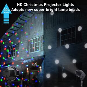 EAMBRITE Multi Activated Party Lights with Remote and Base for Show Club Pub Disco Multi Function Rotating Falling Snow Projector for Xmas Moving Points Landscape Lights for Home Yard Garden