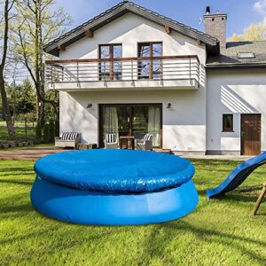 DECOHS 15ft Dust Pool Cover Protector-Solar Cover for Round Frame Pools-Pool Cover for Round Inflatable-Pool Cover Protector Heat Retaining Blanket (15FT)