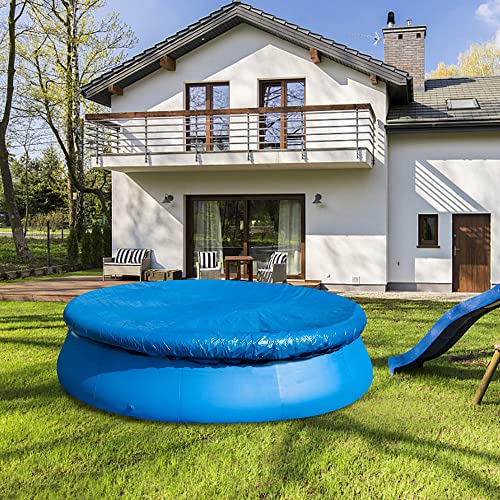 DECOHS 15ft Dust Pool Cover Protector-Solar Cover for Round Frame Pools-Pool Cover for Round Inflatable-Pool Cover Protector Heat Retaining Blanket (15FT)