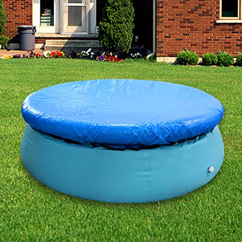 DECOHS 15ft Dust Pool Cover Protector-Solar Cover for Round Frame Pools-Pool Cover for Round Inflatable-Pool Cover Protector Heat Retaining Blanket (15FT)