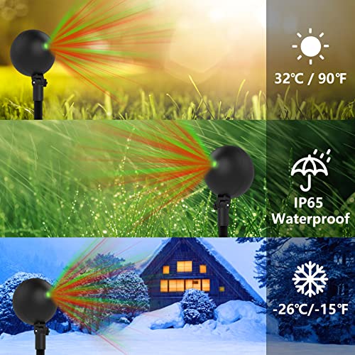 Christmas Lights Projector Laser Light Xmas Spotlight Projectors Waterproof Outdoor Landscape Spotlights for Holiday Halloween Yard Decorations