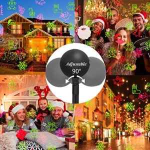 Christmas Lights Projector Laser Light Xmas Spotlight Projectors Waterproof Outdoor Landscape Spotlights for Holiday Halloween Yard Decorations