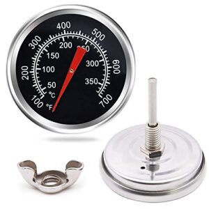 Criditpid Grill Thermometer Temperature Gauge Replacement Parts for Chargriller 5050, 5650, Charbroil 463251414, 463250212, Temp Gauge Heat Indicator Compatible for Jenn-Air 720-0336, 720-0163.