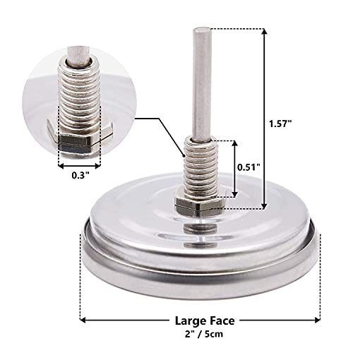 Criditpid Grill Thermometer Temperature Gauge Replacement Parts for Chargriller 5050, 5650, Charbroil 463251414, 463250212, Temp Gauge Heat Indicator Compatible for Jenn-Air 720-0336, 720-0163.