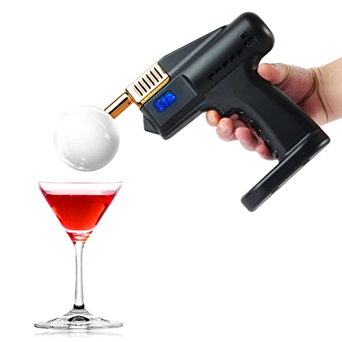 XUORUCYOS Cocktail Smoker Kit, Handheld Smoked Bubble Gun,Smoke Generator Tool, Herb Extract Essential Oil Smoker, USB Charging Bubble Gun for Cocktail Drink,Whiskeyï¼ŒMeat, Pizza and Food Cooking