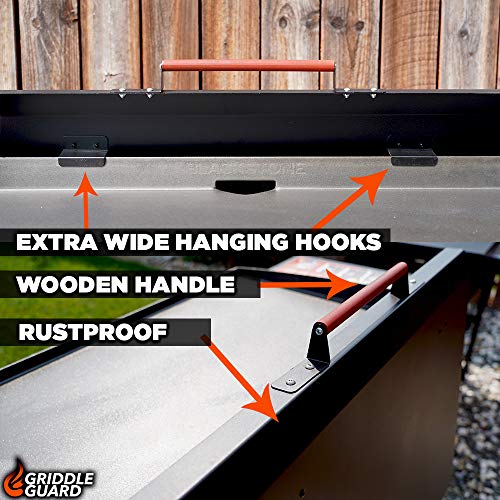 GriddleGuard Hard Cover Lid 36" Blackstone Griddle Aluminum with Hanging Hooks - Made in USA…