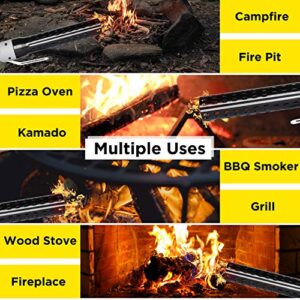 TURBRO MT13 Electric Fire Starter, 1 Minute Charcoal Lighter with 26-41” Extendable Bypass Lopper