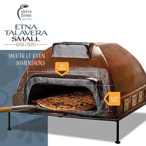 Tierra Firme HTN-018-N Etna Talavera Wood-Fired Outdoor Pizza Oven, Wine