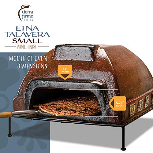 Tierra Firme HTN-018-N Etna Talavera Wood-Fired Outdoor Pizza Oven, Wine