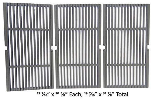 Cast Iron Cooking Grates for Charbroil 463268207, 463268806; Presidents Choice GSS3220JSN Gas Models, Set of 3