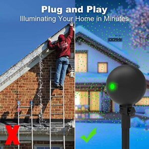 Christmas Lights Projector Laser Light Xmas Spotlight Projectors Waterproof Outdoor Landscape Spotlights for Holiday Halloween Yard Decorations