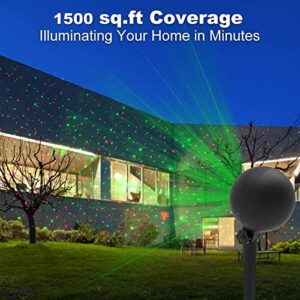 Christmas Lights Projector Laser Light Xmas Spotlight Projectors Waterproof Outdoor Landscape Spotlights for Holiday Halloween Yard Decorations