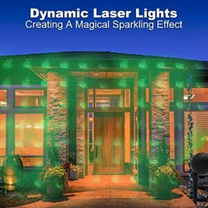 Christmas Lights Projector Laser Light Xmas Spotlight Projectors Waterproof Outdoor Landscape Spotlights for Holiday Halloween Yard Decorations