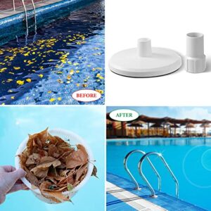 Tuanse Pool Skimmer Vacuum Plate and 1-1/2 Inch Pool Spiral Wound Vacuum Hose Cuff Compatible with Pentair HydroSkim Skimmer 513330 Hayward SP1091WM Pool Cleaning Tools Accessories (2Pack)