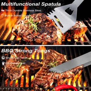 POLIGO 29 PCS BBQ Grill Accessories Stainless Steel BBQ Tools Grilling Tools Set with Storage Bag for Father's Day Dads Birthday Presents - Camping Grill Utensils Set Ideal Grilling Gifts for Men Dad