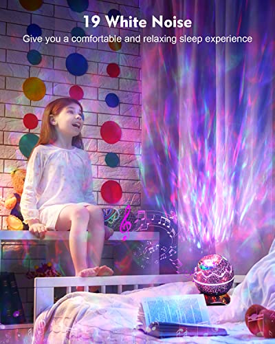 Galaxy Projector, Joycabin Dinosaur Eggs Star Projector Night Light with Remote Control, Bluetooth Speaker & White Noise LED Star Nebula Light Projector for Kids Adults Bedroom Home Ceiling Decor