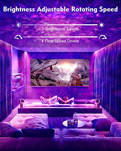 Galaxy Projector, Joycabin Dinosaur Eggs Star Projector Night Light with Remote Control, Bluetooth Speaker & White Noise LED Star Nebula Light Projector for Kids Adults Bedroom Home Ceiling Decor