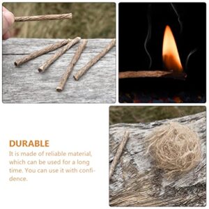 Abaodam 30Pcs Fire Wick Hemp Cord Hemp Fire Starter Tinder for Fire Starting When Camping Hiking Trekking Outdoor Accessory