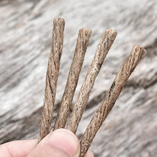 Abaodam 30Pcs Fire Wick Hemp Cord Hemp Fire Starter Tinder for Fire Starting When Camping Hiking Trekking Outdoor Accessory