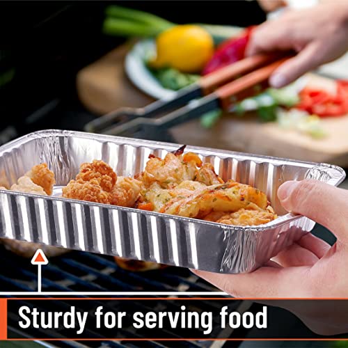 UNCO- Aluminum Drip Pans, 7.5” X 5”, 22pcs, Compatible with Weber Grills, BBQ Drip Pans, Grill Pans Aluminum, Disposable Aluminum Foil Grill Drip Pan, Grill Foil Drip Pan, Grill Drip Pan Liner