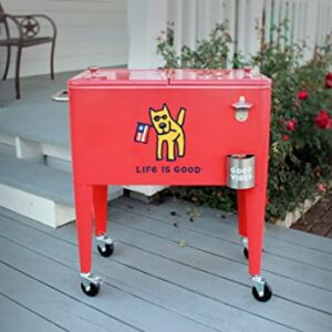 Leigh Country 60 Qt. Rolling Life is Good Cooler - Rocket w/Flag