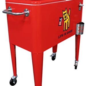 Leigh Country 60 Qt. Rolling Life is Good Cooler - Rocket w/Flag