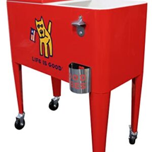 Leigh Country 60 Qt. Rolling Life is Good Cooler - Rocket w/Flag