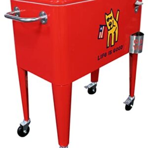 Leigh Country 60 Qt. Rolling Life is Good Cooler - Rocket w/Flag