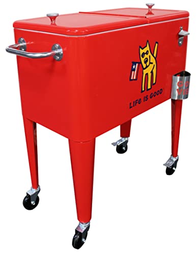 Leigh Country 60 Qt. Rolling Life is Good Cooler - Rocket w/Flag