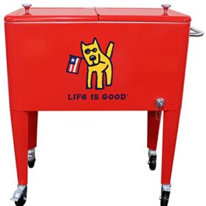 Leigh Country 60 Qt. Rolling Life is Good Cooler - Rocket w/Flag