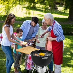 Stanbroil Detachable Bamboo Grill Table Shelf, Upgraded Two-Leg Front Shelf for 22 Inches Weber Original Kettle Charcoal Grills, and Other Similar Size Charcoal Kettle Grills