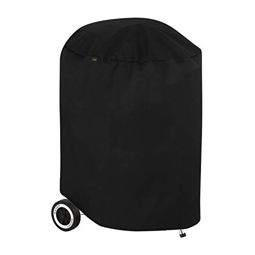 Modern Leisure 2979 Chalet Round Charcoal Grill Cover (27 D x 40 H inches) Water-Resistant, 27 inches, Black