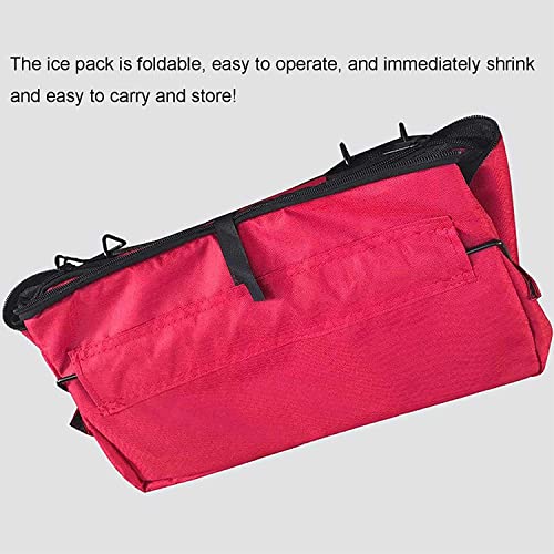 Push Pull Wagons Food Cooler Bag Folding Outdoor Trolley Cart Accessories Cooler Ice Bags for Beach Park Camping Picnic Provide Cold Beverages