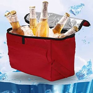 Push Pull Wagons Food Cooler Bag Folding Outdoor Trolley Cart Accessories Cooler Ice Bags for Beach Park Camping Picnic Provide Cold Beverages