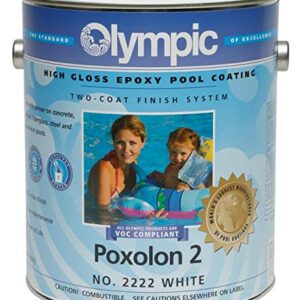 Olympic Poxolon Two-Coat Epoxy Swimming Pool Paint - 1 Gallon White