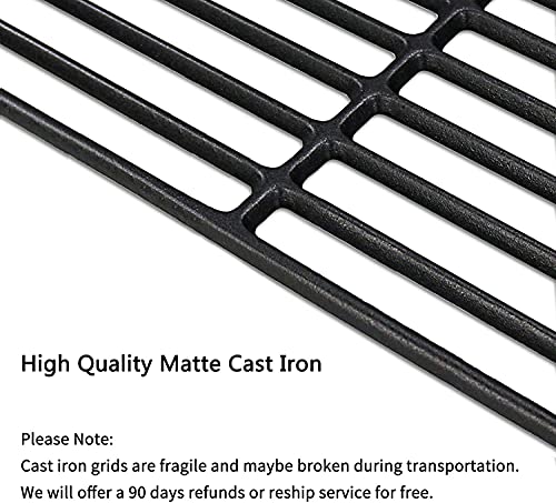 Hisencn 7636 15.3 Inch Flavorizer Bars and 7638 7639 17.5 Inch Cast Iron Grates for Weber Spirit I & II 300 Series, Spirit E310 E320 E330 S310 S320 S330 Gas Grills with Front Control Knobs, 16GA