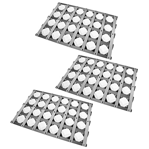 Folocy 17.8125" Grill Heat Plates BBQ Grill Briquette Tray, Stainless Steel Heat Shield Flame Tamer with 72 Ceramic Briquettes for Alfresco ALX2-30C, ALX2-42C, ALX2-42RFG, ALX2-56, ALX2-56BFG