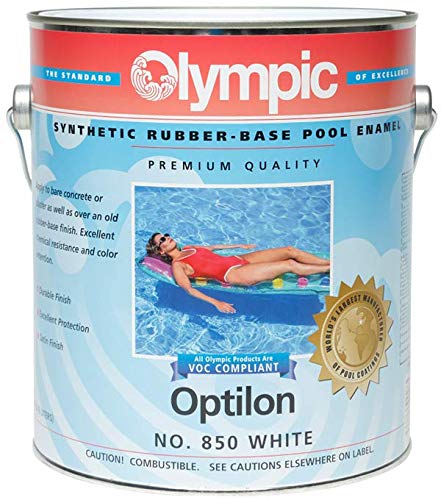 Optilon Synthetic Rubber Swimming Pool Paint - White - 1 Gallon