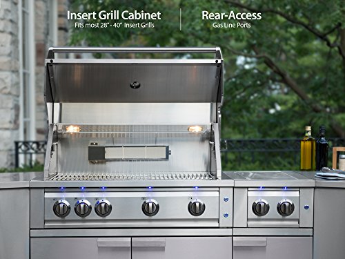 NewAge Products Inc. Outdoor Kitchen Classic 64" W x 24" D 3 Piece Set, Stainless Steel, 65067