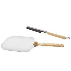 pizzacraft pizza oven accessories/folding peel & stone brush –