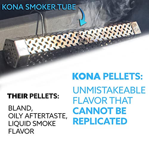 Kona 100% Hickory Smoker Pellets, Intended for Ninja Woodfire Outdoor Grill, 8 lb Resealable Bags