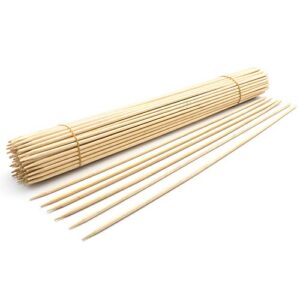 royal imports 18″ natural bamboo wood plant stake, floral picks, roasting sticks, wooden kebob grilling skewers, sign posting (100 pcs)