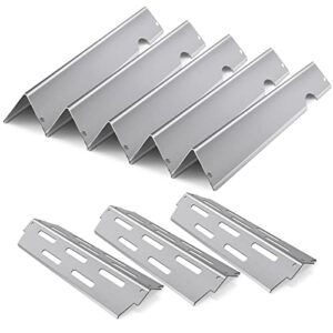 secbinw flavorizer bars applicable to weber genesis ii 300 series, ii 310, ii 330, ii s310, 66033, 66796, 66041, gas grill stainless steel seasoning stick heat deflector barbecue accessories (3+5)