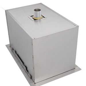 SUNSTONE B-IC14 Over/Under Height Single Basin Insulated Wall Ice Chest with Cover, 14" x 12", Stainless Steel