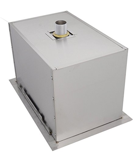 SUNSTONE B-IC14 Over/Under Height Single Basin Insulated Wall Ice Chest with Cover, 14" x 12", Stainless Steel