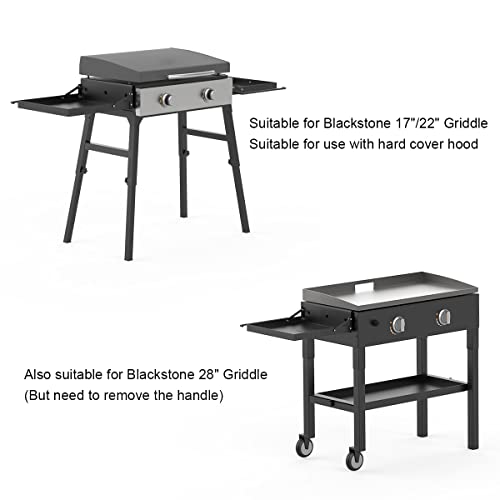 Outdoor BBQ Grill Side Shelf for Blackstone 17/ 22/ 28 Inch, Propane Grill Side Shelf, Table Grill Side Shelf Blackstone Accessories Griddle Caddy, Outdoor BBQ Table Shelf to Store Inside Barbecue Grill